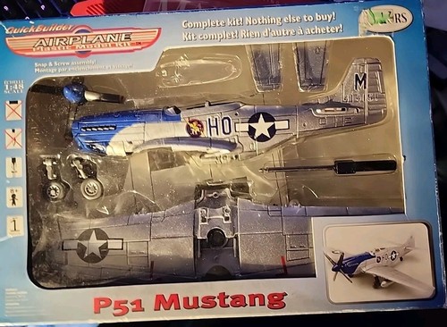 NEW Testors P-51 Mustang Quick Build Model Kit - Quickbuilder Type 1:48 ...