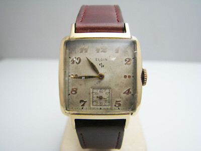 f051 Vintage Elgin 554 15J Mechanical Men's Wrist Watch | eBay