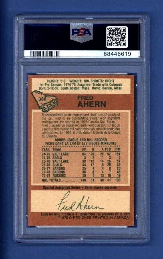 1978-79 O-Pee-Chee - Fred Ahern #386 for sale online | eBay
