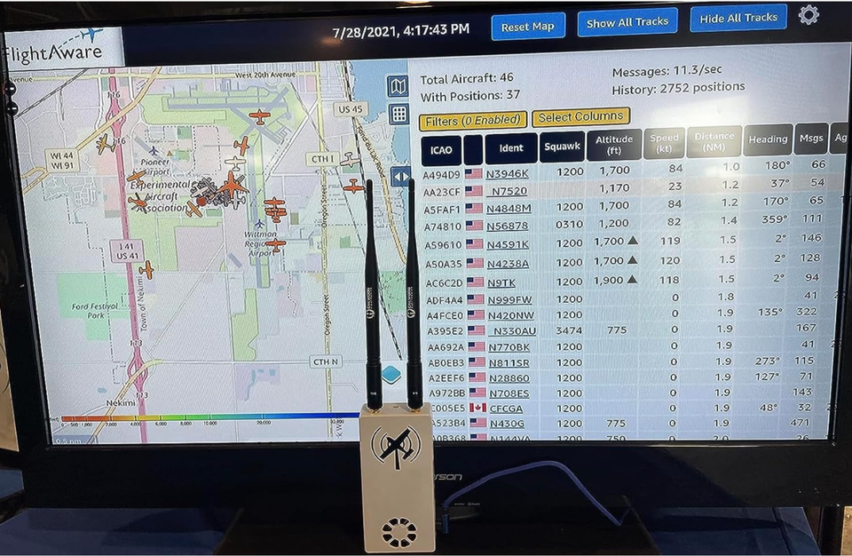 PiAware Dual Band ADS-B Ground Receiver - Feeder for FlightAware Flight ...