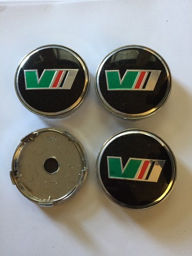 4x VRS Wheel Centre Cap Brand New Center Caps 60mm 6.0cm Black / Green ...