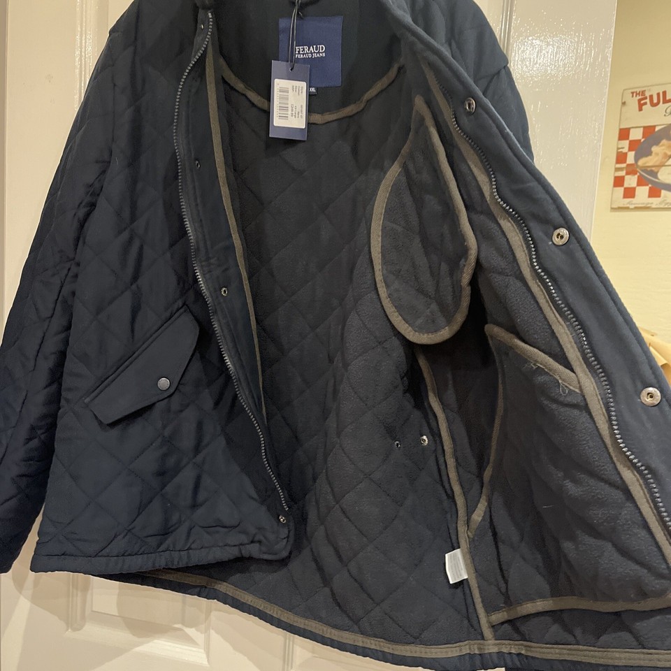 Feraud Men’s Navy Quilted Jacket XX-L RRP £249.99 | eBay UK