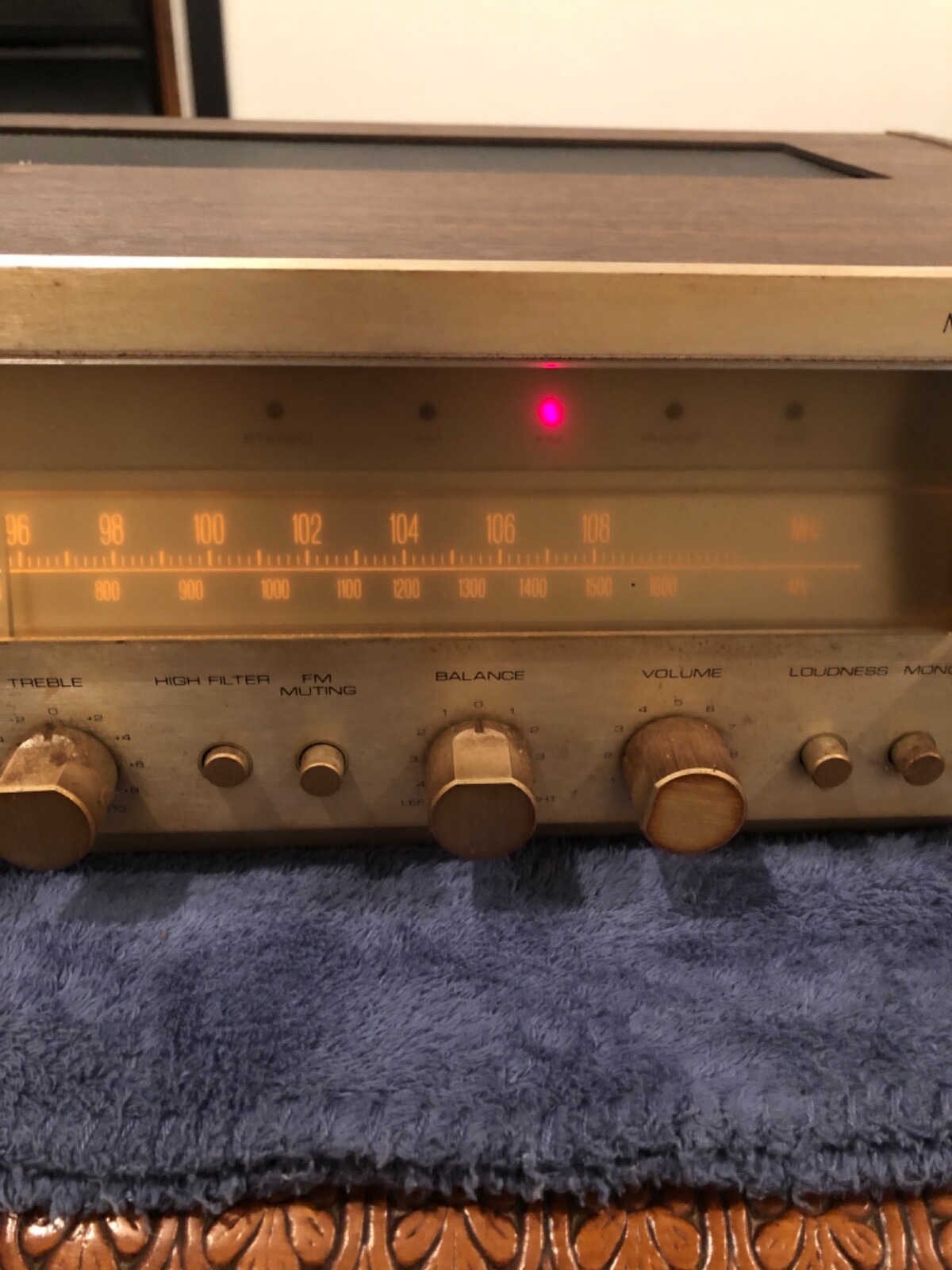 Project One stereo receiver MARK IC Classic silver face model with wood ...