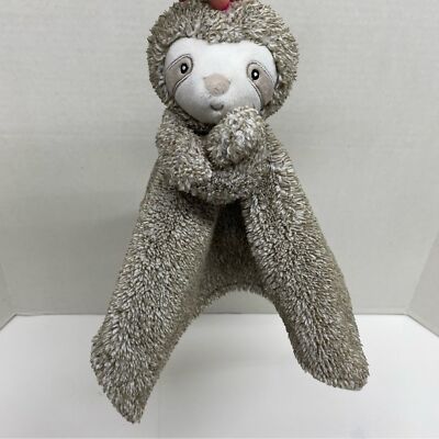 Sloth Lovey Security Blanket Carters Baby Toy Plush Velour Brown Beige ...
