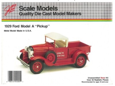 VINTAGE - JLE Scale Models Die Cast '29 Ford Model A Pickup Truck Model ...