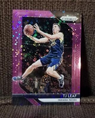 TJ Leaf 2018-19 NBA Prizm Fast Break Purple Disco Card #124 #d 41/75 ...
