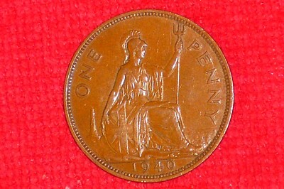 1940 UK Great Britain British One 1 Penny George VI Coin. | eBay