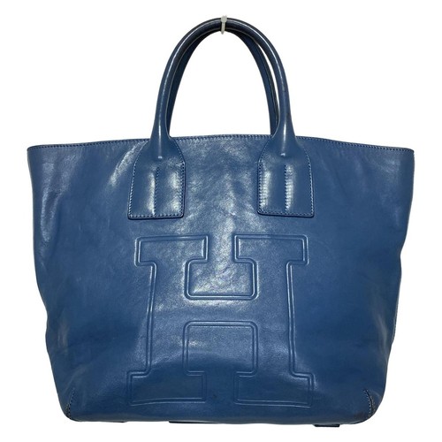 Auth HIROFU - Navy Leather Tote Bag | eBay