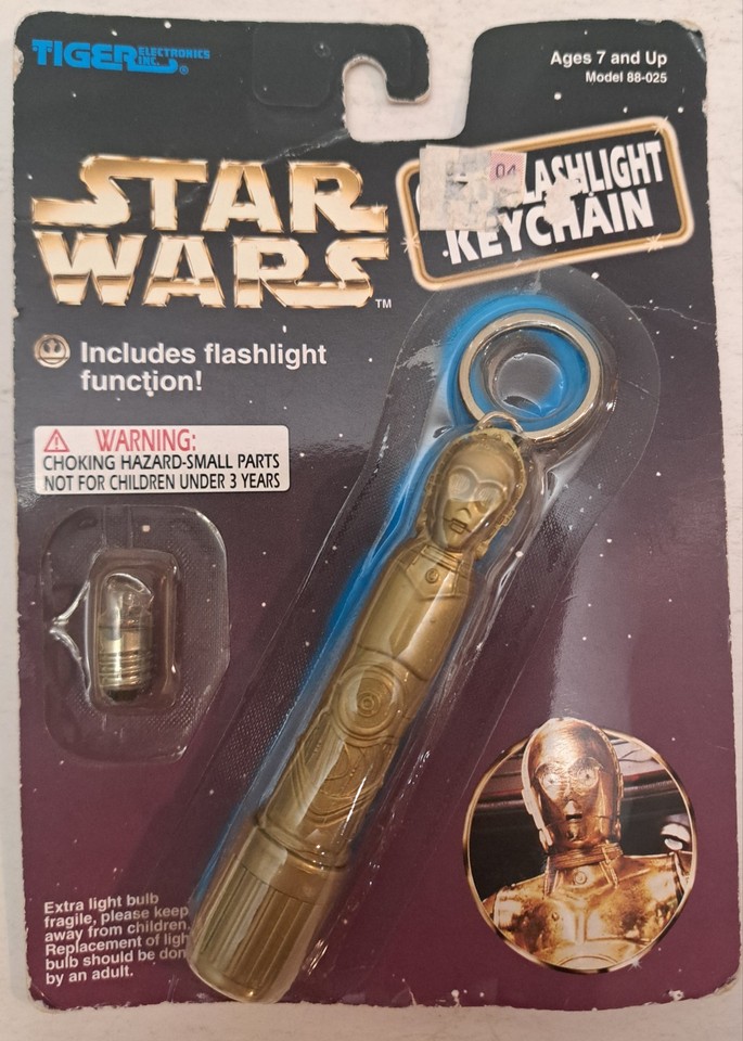 1997 Lot Of 2 Tiger Star Wars Keychains C3PO Flashlight / Star ...