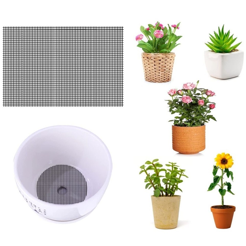10pcs Flower Pot Hole Mesh Pad 45x1.5mm Round High Quality Mat Drainage ...
