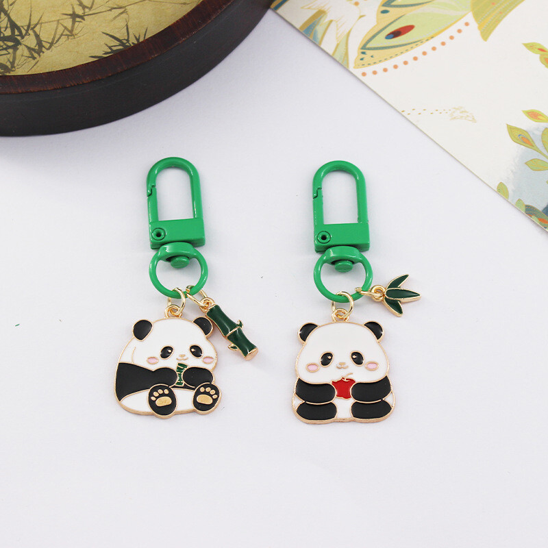 Giant Panda Key Chain National Treasure Animal Pendant Car Key Ring Bag ...