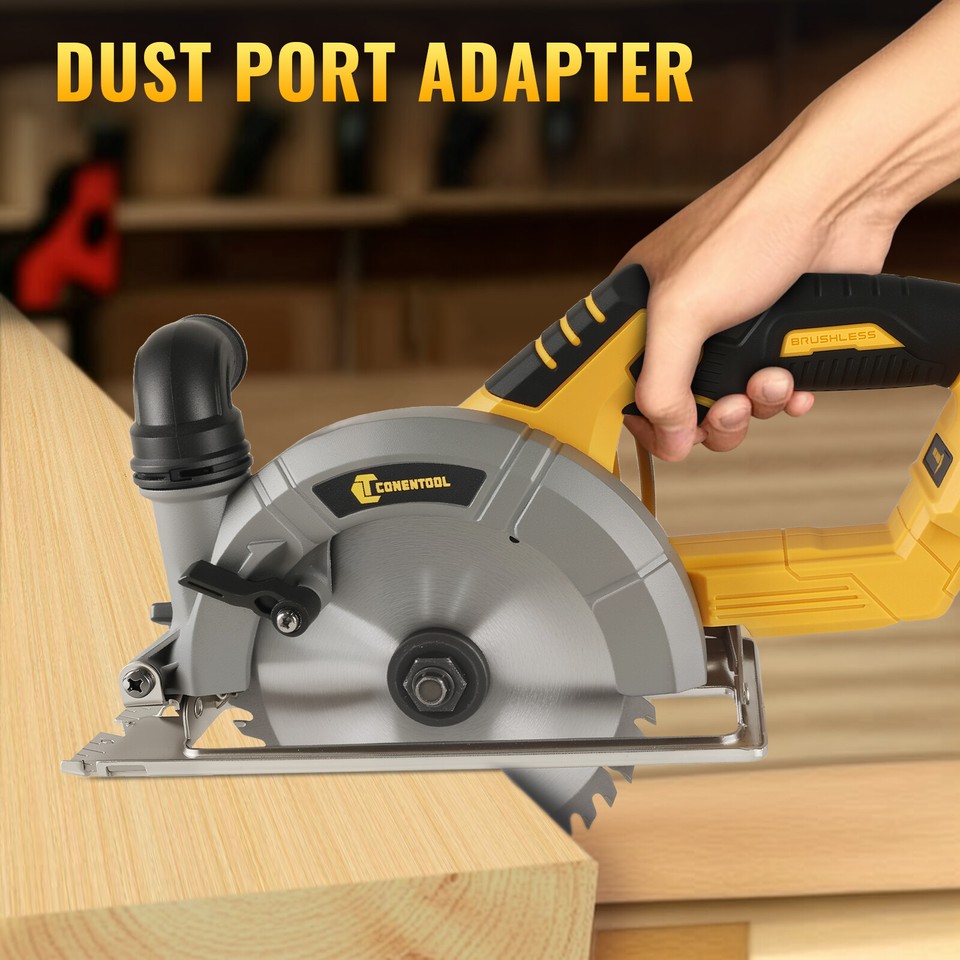 165mm Cordless Circular Saw Brushless Electric Wood Cutter Tool Battery ...