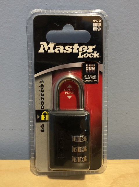 Master Lock 647D Set Your Own Combination - Black | eBay
