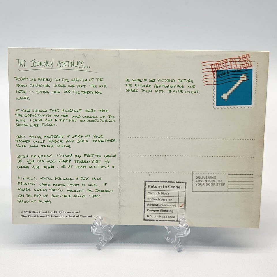 ⭐️ RARE Minecraft Cold Taiga Holographic Postcard - Officially Licensed ...