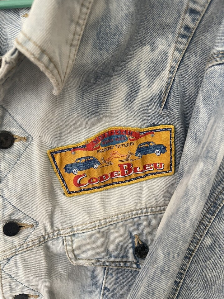 Vintage 80s 90s Code Bleu Patches Club Denim Jean Jacket | eBay