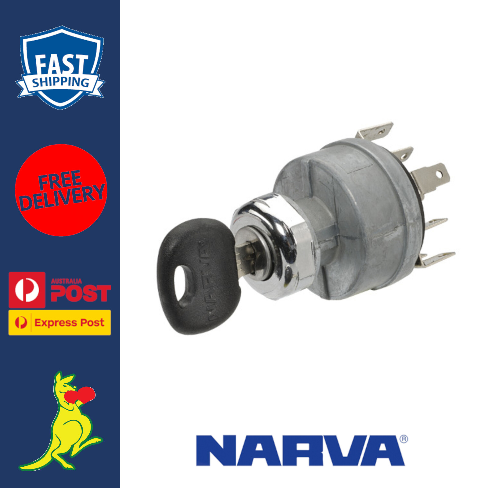 Narva 4 Position Ignition Switch with Spring Return Start 2 Keys | eBay