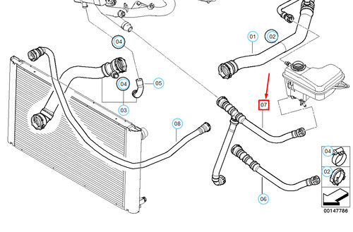 NEW BMW 5 E60 COOLANT HOSE 17127787454 7787454 OEM | eBay