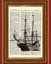 Ship Dictionary Art Print Picture Book Nautical Ocean Water Vintage ...