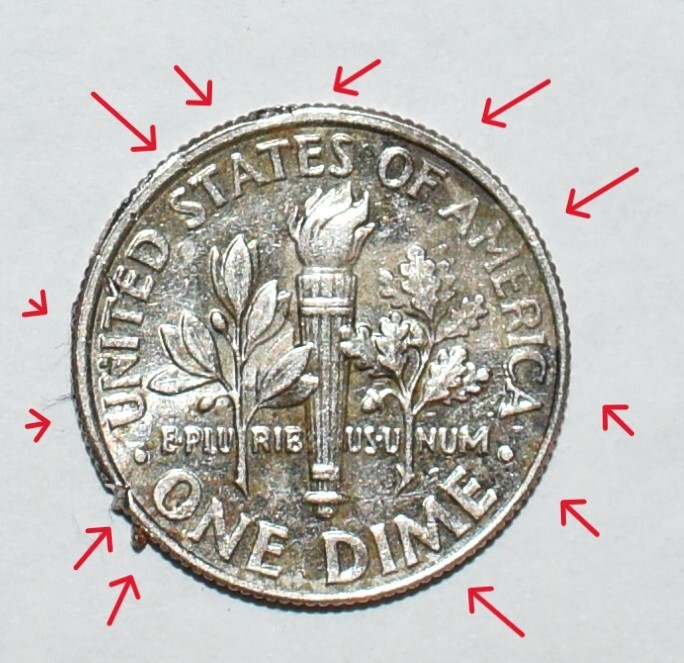 2020 Dime Error Drooling, Die Break, Crack Cud, Rim Protrude Collar DD ...