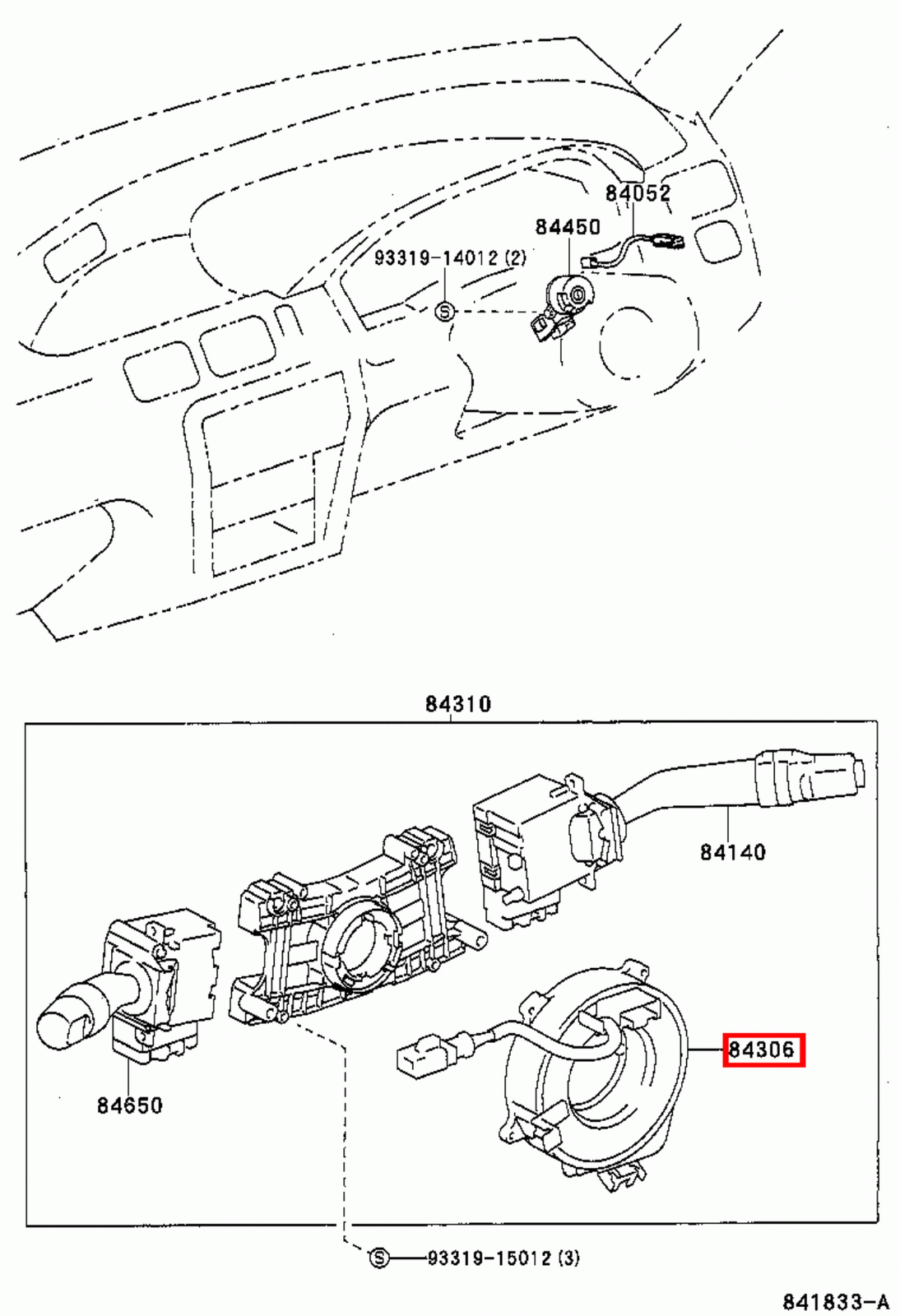 Genuine Lexus IS200 GXE10 IS300 JCE10 Air Bag Clock Spring Spiral Cable ...