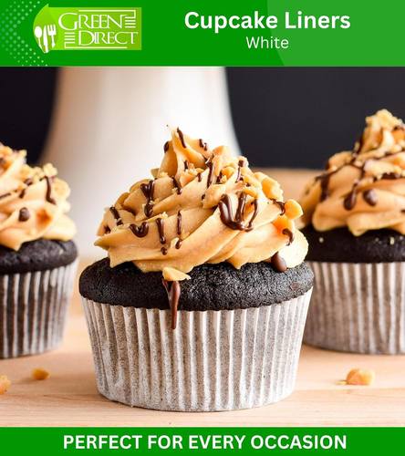 Green Direct Cupcake Liners - Standard Size Pack of 500, White | eBay