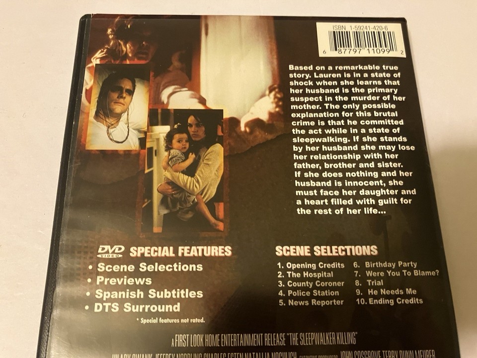 THE SLEEPWALKER KILLING DVD 1997 HILARY SWANK JEFFREY NORDLING CHARLES ...