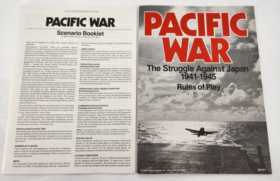 VG Victory Games - PACIFIC WAR - Struggle Against Japan 1941 - 1945 ...