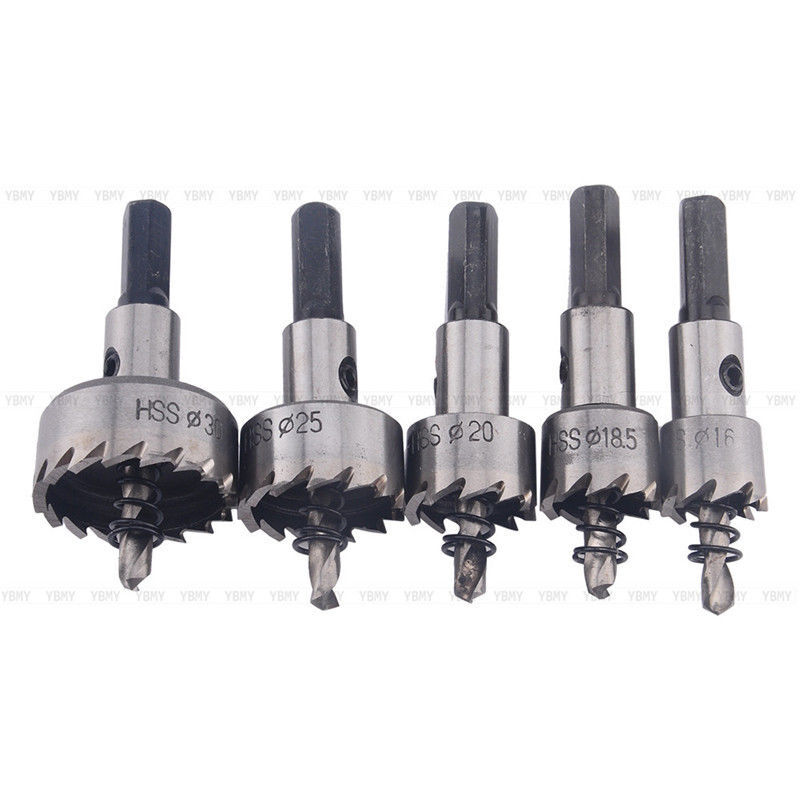 12mm-50mm HSS Drill Bit Hole Saw Tooth Set Stainless Steel Metal Alloy ...