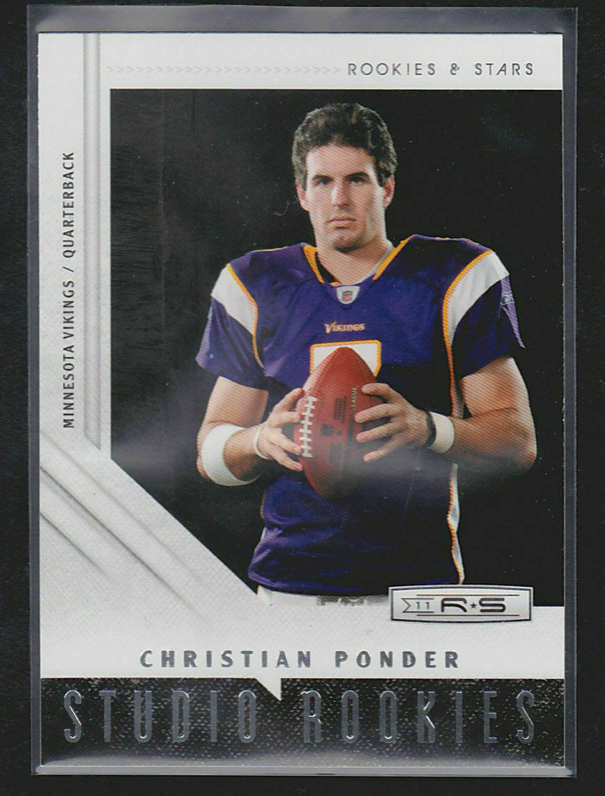CHRISTIAN PONDER GOLD ROOKIE 2011 Rookies & Stars Studio 30 SERIAL ...