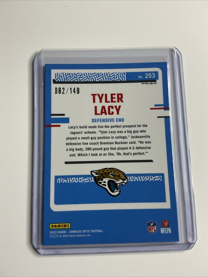 2023 Panini Donruss Optic Tyler Lacy #253 82/149 Rated Rookie Flex ...