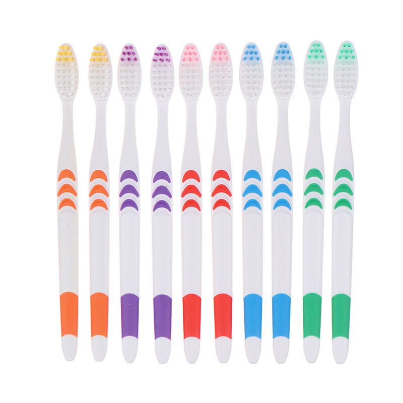 10pcs Toothbrush Soft Bristle Adult Bamboo Charcoal Fine Wool ...