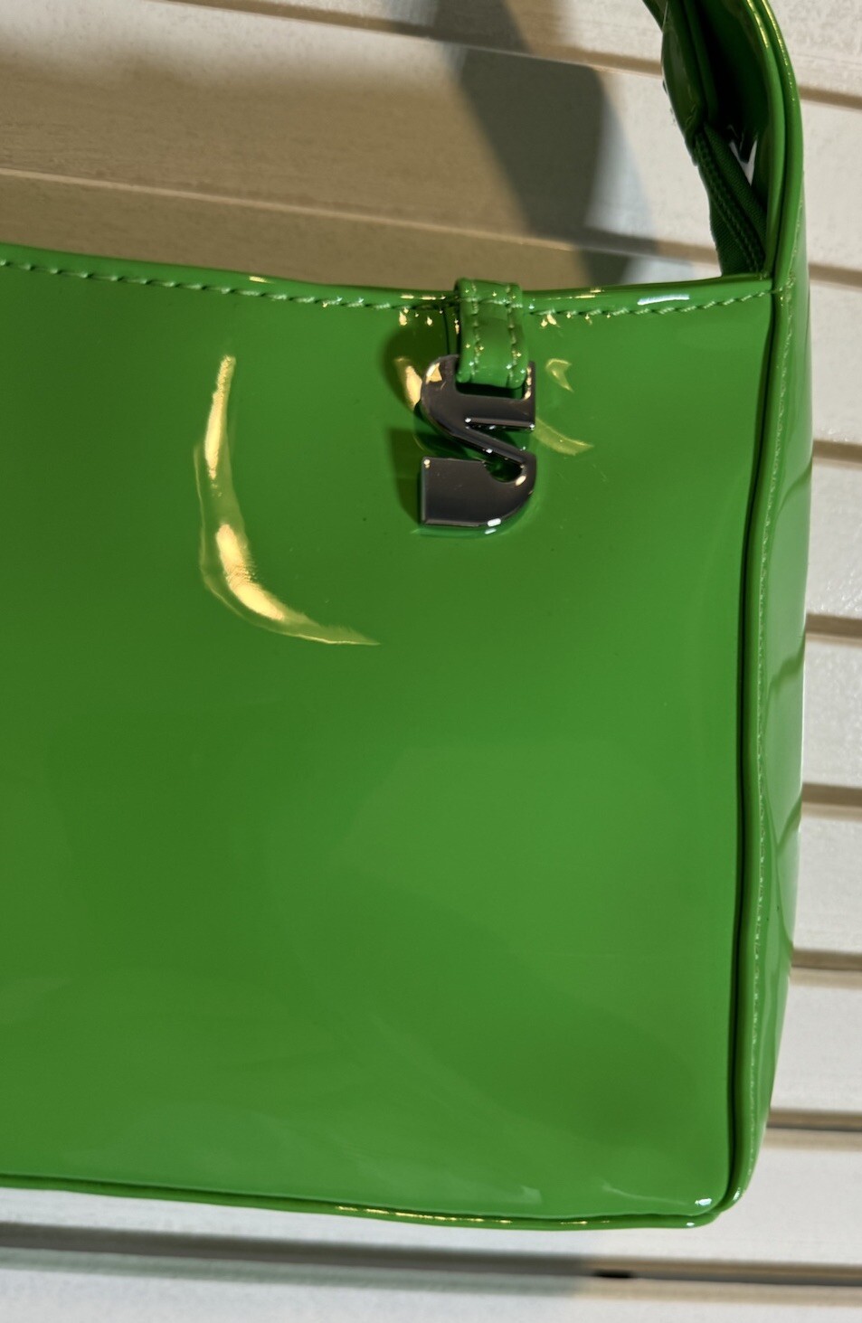 SILFEN Studio ISOBEL Gloss Saffiano Leather Shoulder Bag Brite Green NWT $90 | eBay