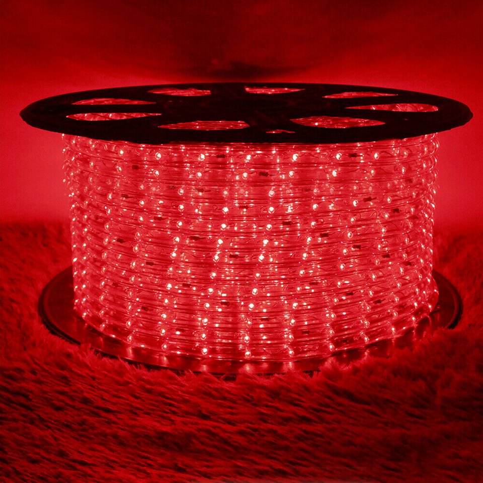 50' 100' 150' 300' Ft Waterproof LED Rope Light 110V Garden In/Outdoor ...