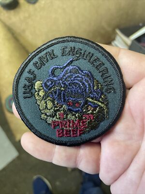 USAF Civil Engineering Prime Beef Patch Vtg 3” Rare 70s 80s Subdued ...