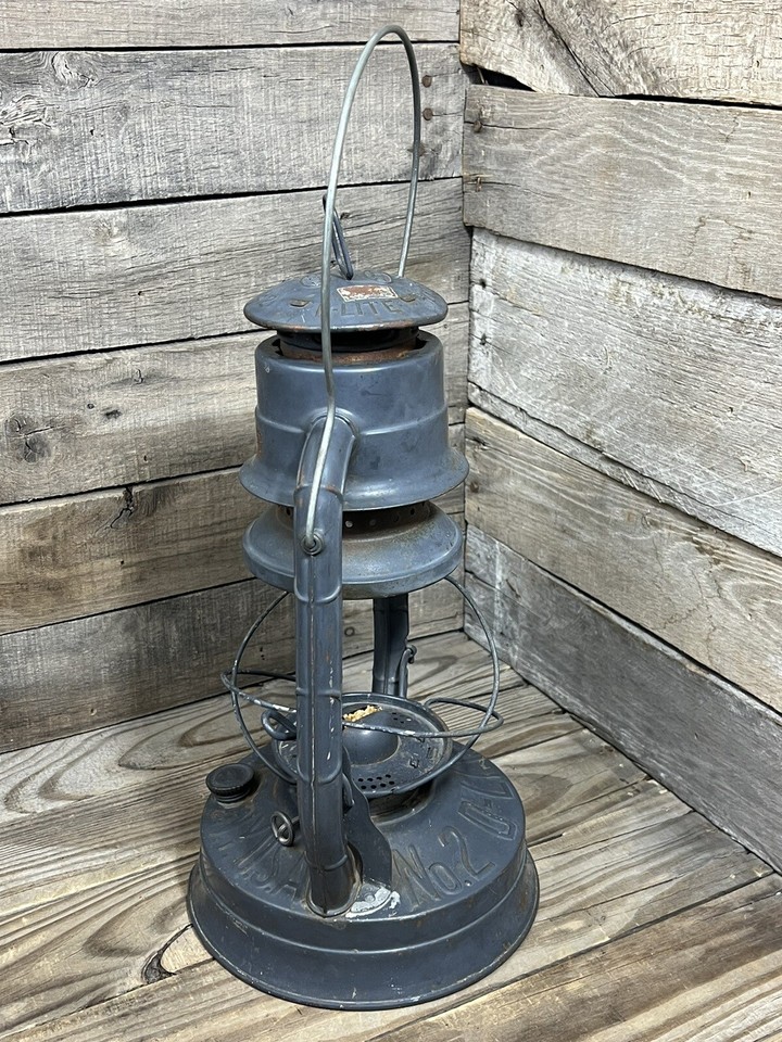 Antique Dietz D-LITE No 2 Lantern! New York USA! AS-IS! Original Globe ...