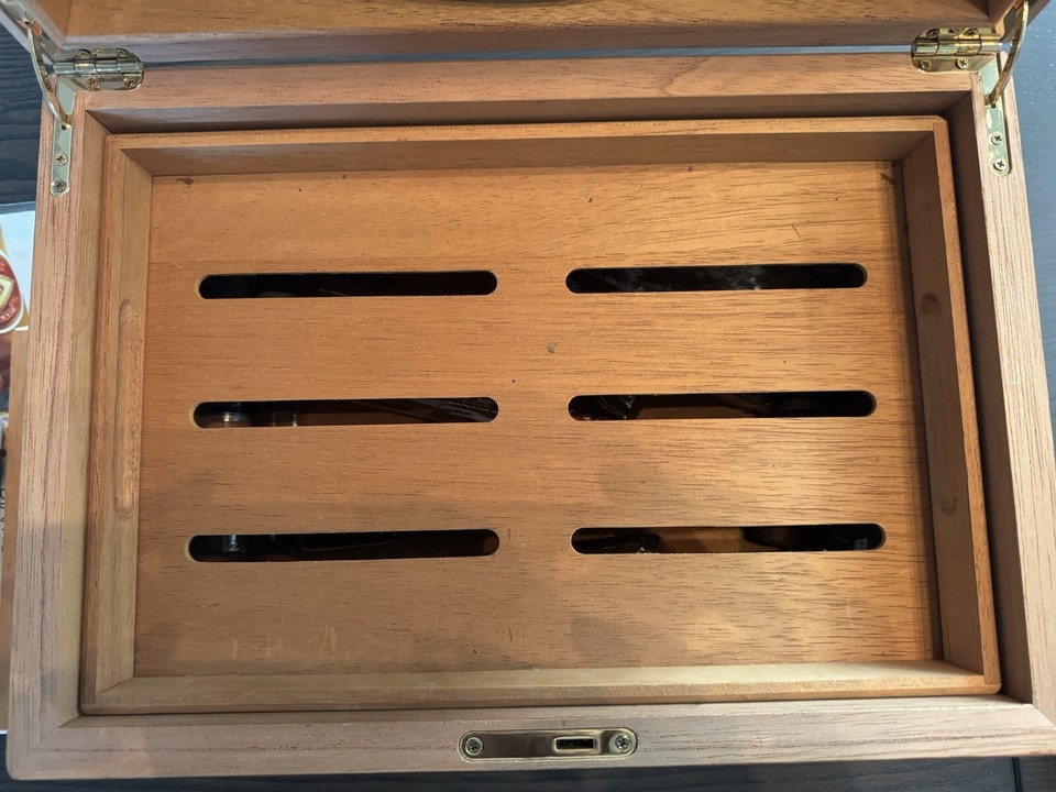 Savoy Cigar Humidor & Opus X Tin & Xikar Cutter. Gently Used. 13.5 X 10 ...