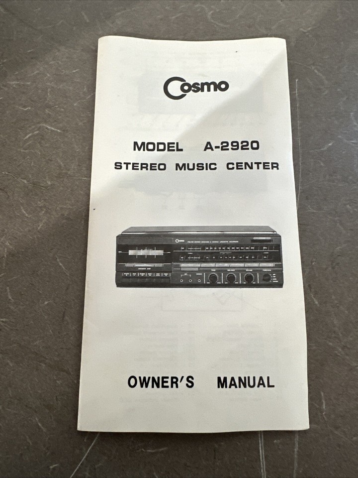 Vintage Cosmo Receiver Record Player Cassette Turn Table Nos TESTED ...