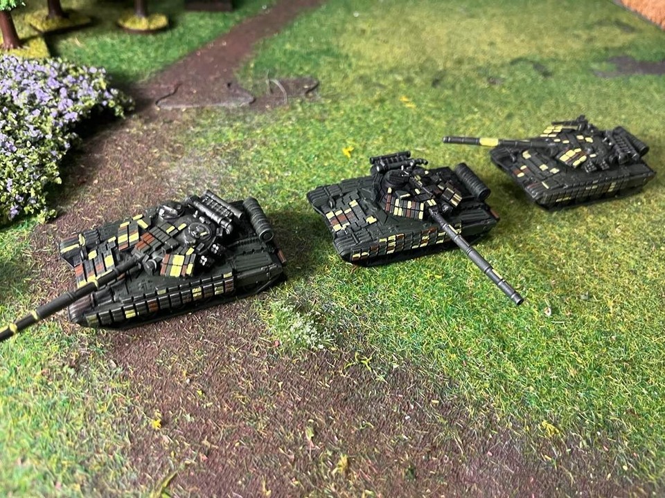 Team Yankee or 15mm Modern Armor T-64 BV Platoon 5 Tanks Painted | eBay