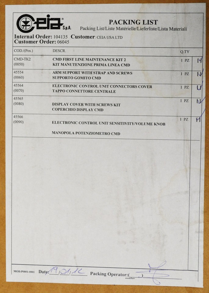 CEIA CMD MILITARY COMPACT METAL MINE DETECTOR ACCESSORY SPARE PARTS ...