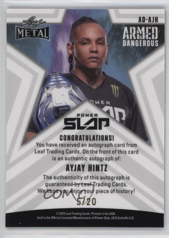 2025 Leaf Metal Power Slap Blue Wave 5/20 “Static” AyJay Hintz #AD-AJH ...