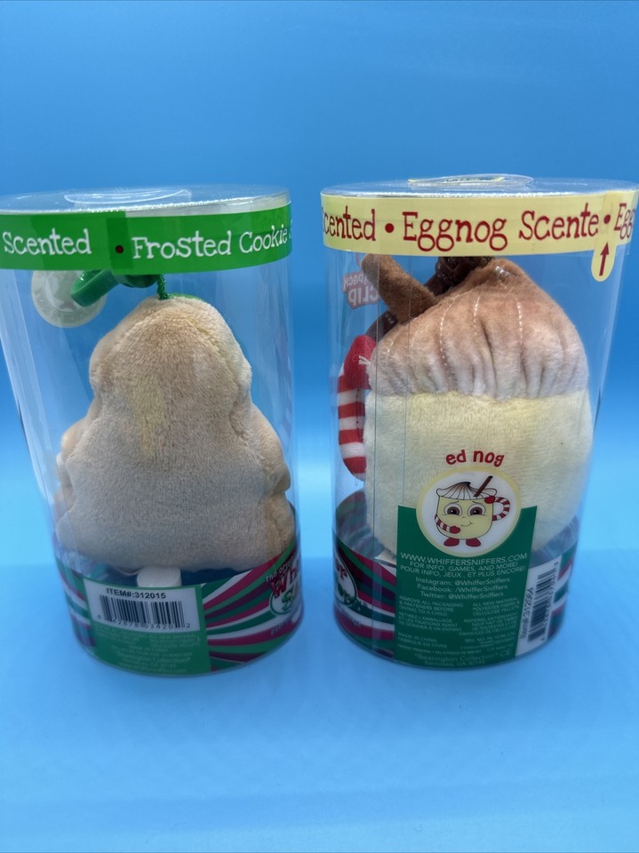 2 Whiffer Sniffers Holiday Christmas Frosted Cookie Tree Egg Nog ...