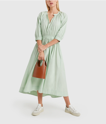 NWT Apiece Apart Cobano Midi Dress Mint Organic Cotton sz Small GOOP | eBay