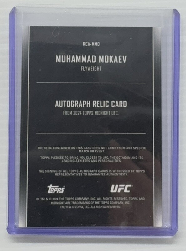 2024 Topps Midnight UFC Muhammad Mokaev Patch Auto #RCA-MMO MMA | eBay