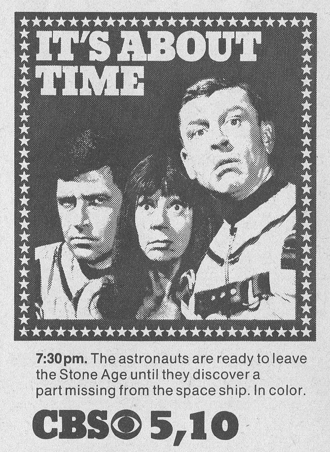 1966 CBS TV AD~ITS ABOUT TIME~IMOGENE COCA~FRANK ALETTER~JACK MULLHANEY ...