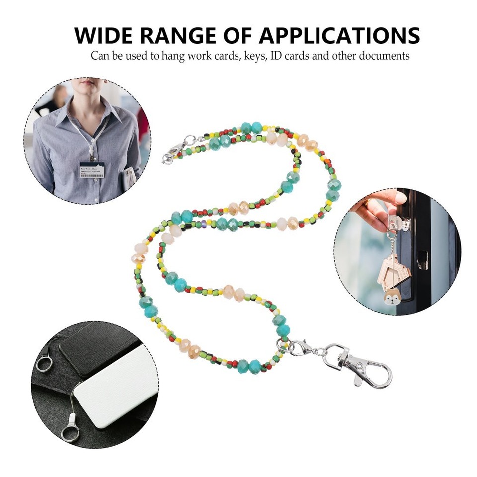 Practical Lanyard Hanging Chain Women ID Lanyard Key Hanging Chain ID ...