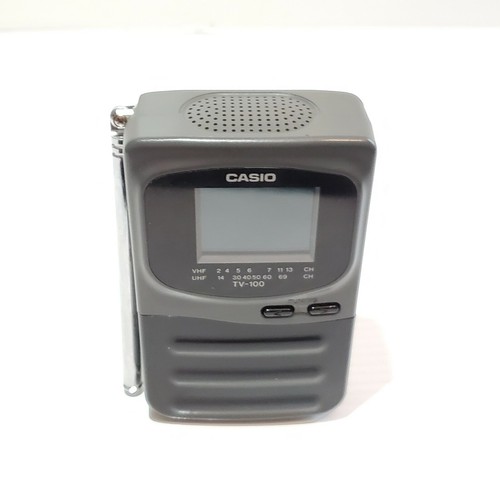 Vintage Casio TV-100 Portable Hand-Held Analog TV VHF/UHF | eBay
