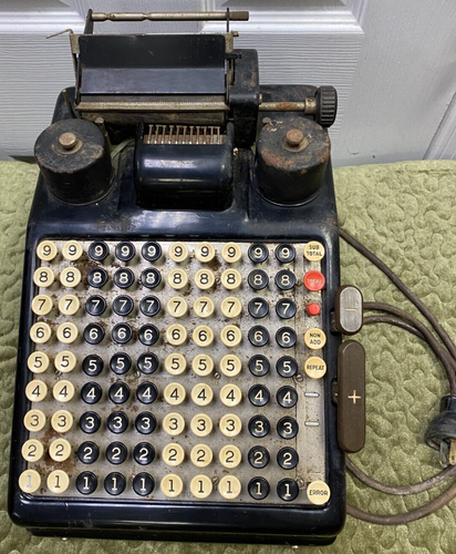 Antique Burroughs Adding Machine Calculator Tape Register | eBay