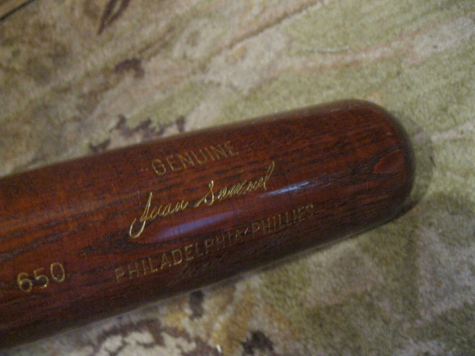 Juan Samuel Autographed Louisville Slugger Baseball Bat Philadelphia ...