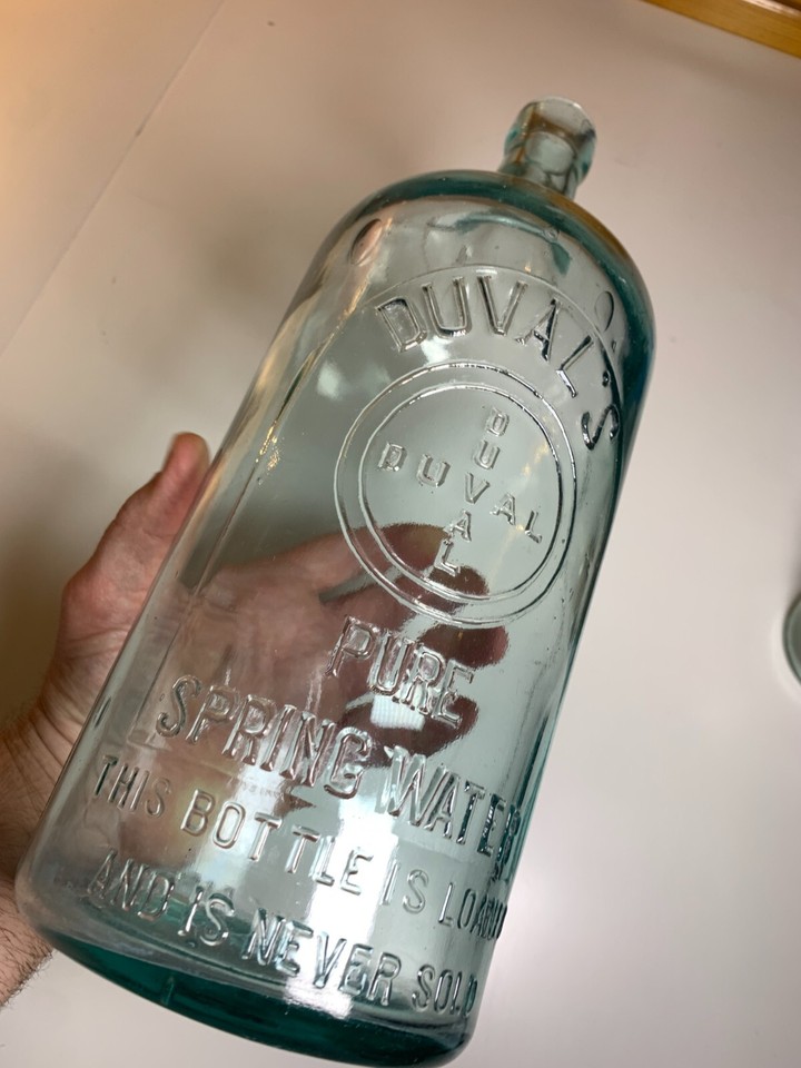 Rare Antique Blob Top Blobtop DUVAL'S Duvals Spring Water Bottle Half ...