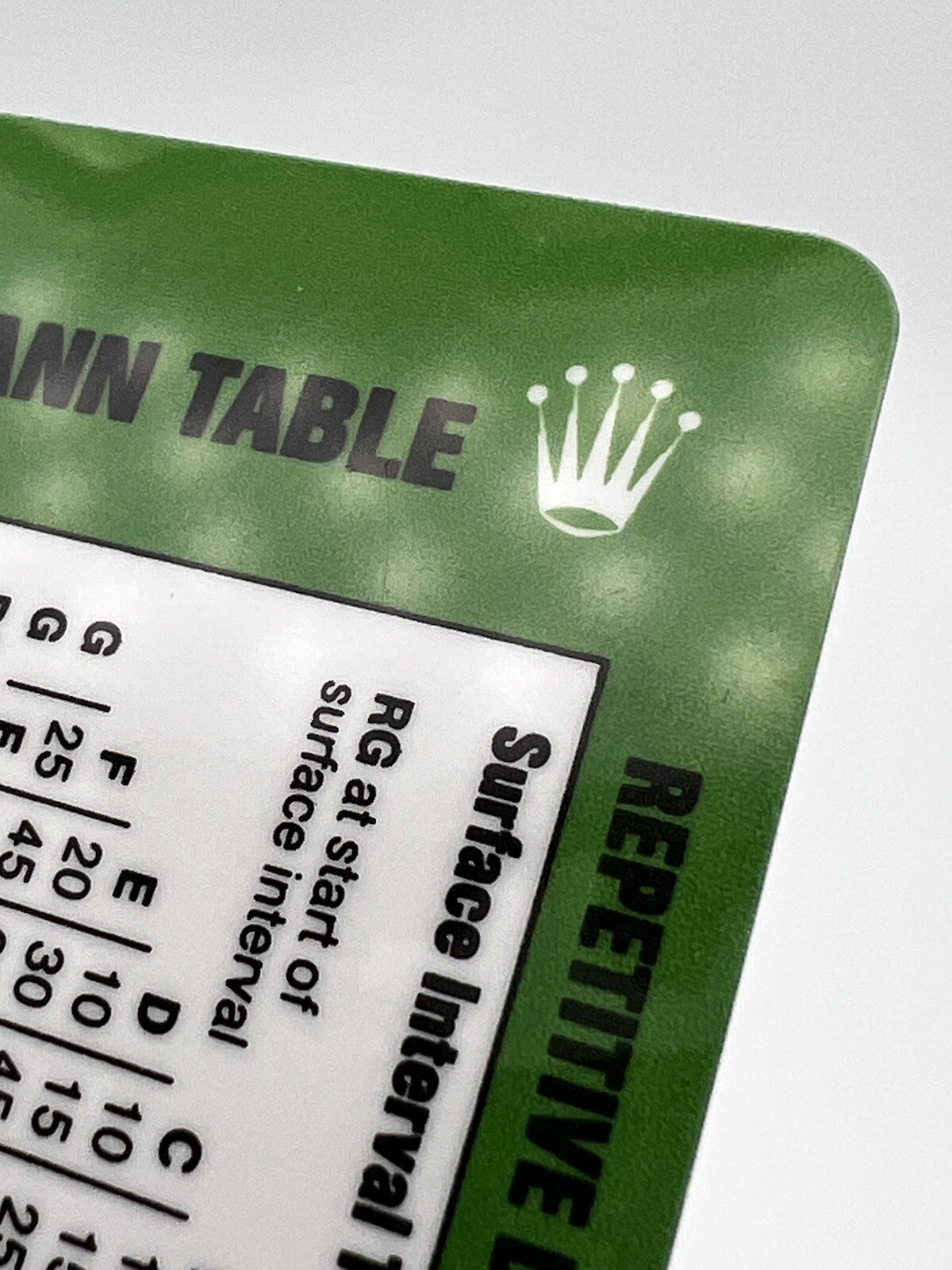 Original Vintage Rolex Buehlmann Dive Table for Submariner or Sea ...